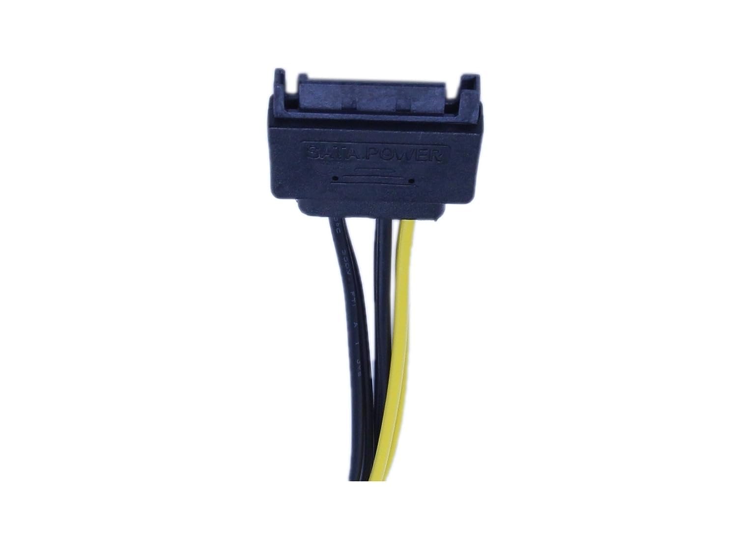 zdyCGTime 15-Pin SATA Male to 8 Pin (6+2 Pin) PCI-Express Female Video Card Power Adapter Cable(20CM/8inch)