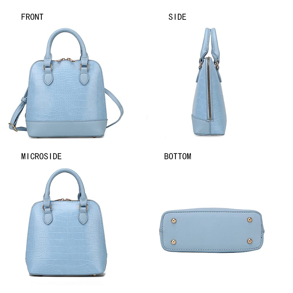 MKF Collection Shoulder Bag for Women, Vegan Leather Top Handle Handbag Crossbody Purse