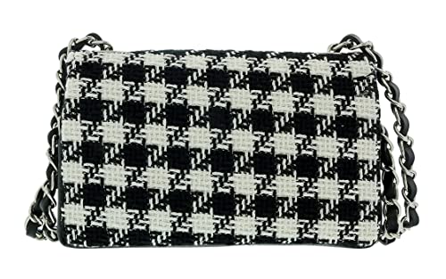 Pierre Cardin White Tweed Cotton Small Shoulder Bag for womens