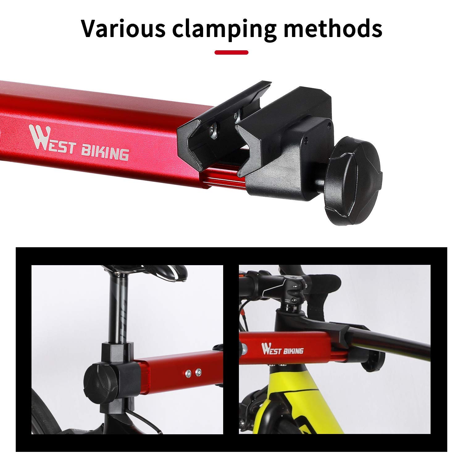 West Biking Bike Repair Stand(Max 85 Lbs) - Adjustable Foldable Bike Workstand With Quick Release + Wireless Bike Computer - 5 Language Bicycle Odometer & Speedometer Rainproof Weekly & Automatic