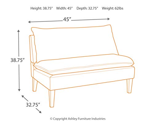 Signature Design by Ashley Arrowrock Modern Farmhouse Striped Accent Bench, White & Gray