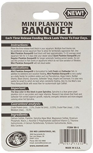 Zoo Med Laboratories AZMBB5 Plankton Banquet Block Feeder Mini, 12 Count