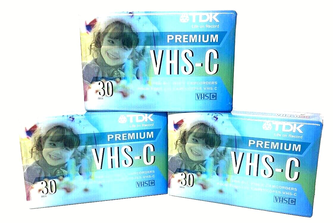 TDK 3-Pack of 30 Minute VHS-C Camcorder Tapes (TC-30HG)