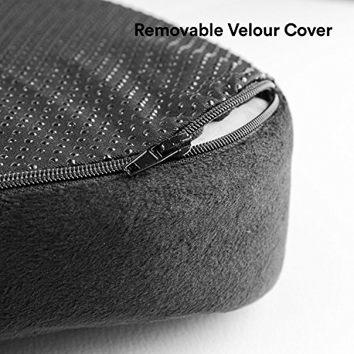 SnugPad Black Memory Foam Seat Cushion - Sciatica, Back, Hip, and Tailbone Pain Relief, Firm Version, Support for Office Chair, Wheelchair, Car. Non-Slip Orthopedic Coccyx Memory Foam (2 Pack)