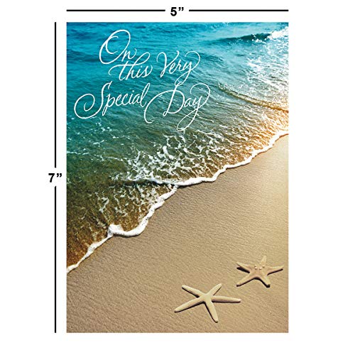 Wedding and Anniversary Greeting Cards Value Pack - Set of 20 (10 designs), Large 5" x 7" Anniversary Cards with Sentiments Inside, White Envelopes