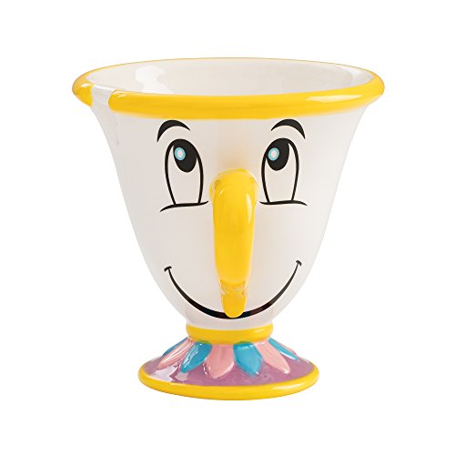 Vandor Disney Beauty and The Beast Chip Replica Sculpted Ceramic Tea Cup, 8 Ounce