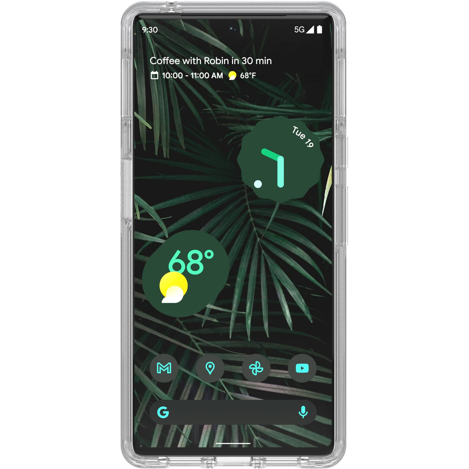 OtterBox Pixel 6 Pro Symmetry Series Case - CLEAR, ultra-sleek, wireless charging compatible, raised edges protect camera & screen