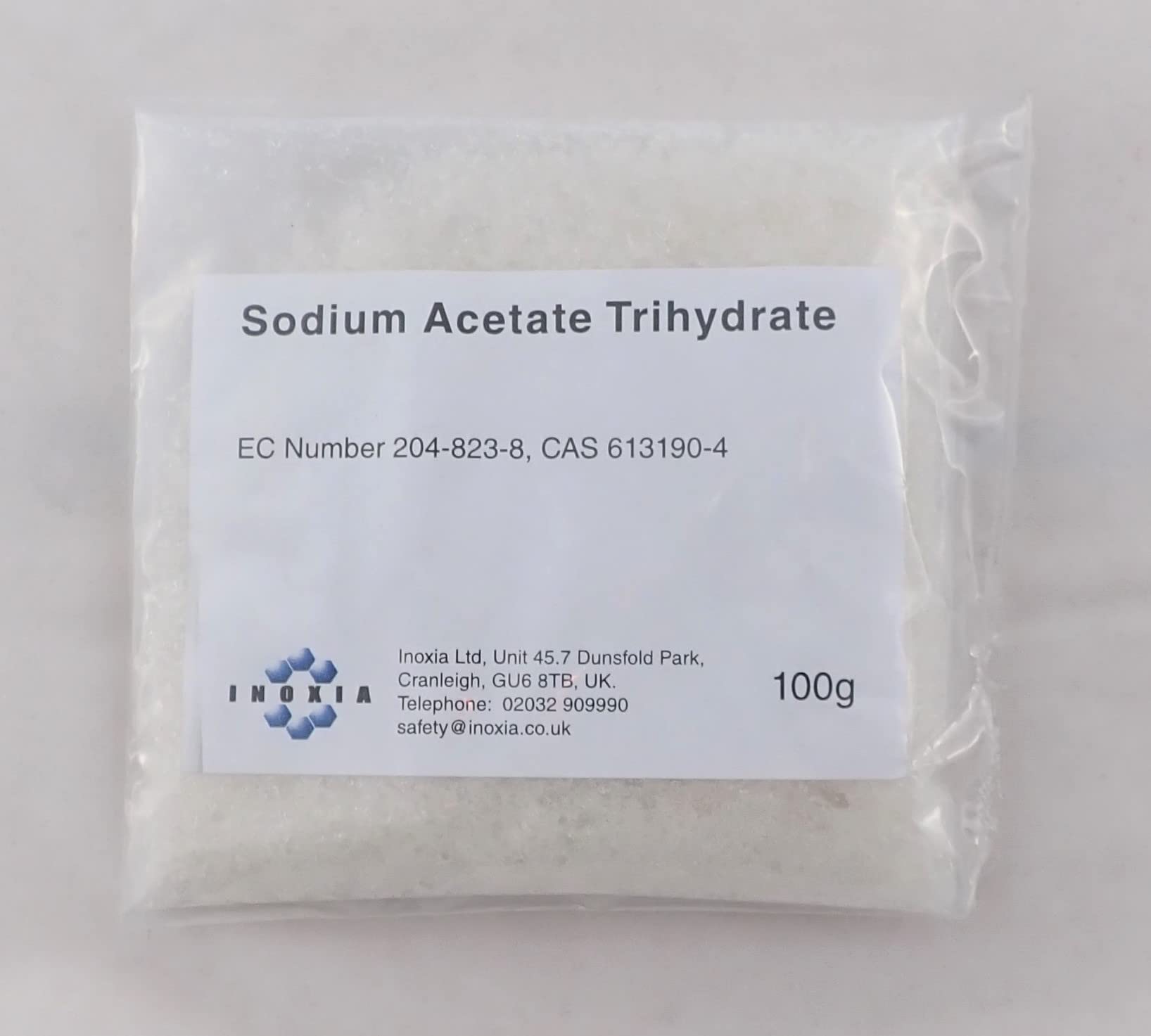 Sodium Acetate Weight: 100g by Inoxia
