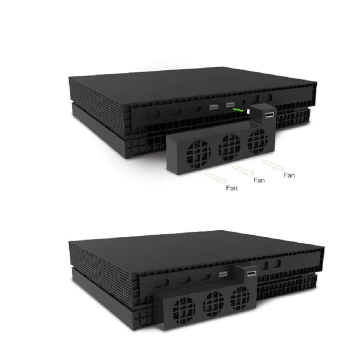 SOLUSTRE Coolers 3 pcs for One Black External Temperature Machine Game X Control Fan Cooling Fans with Console System Gaming USB Cooler Rear Compatible Joycon