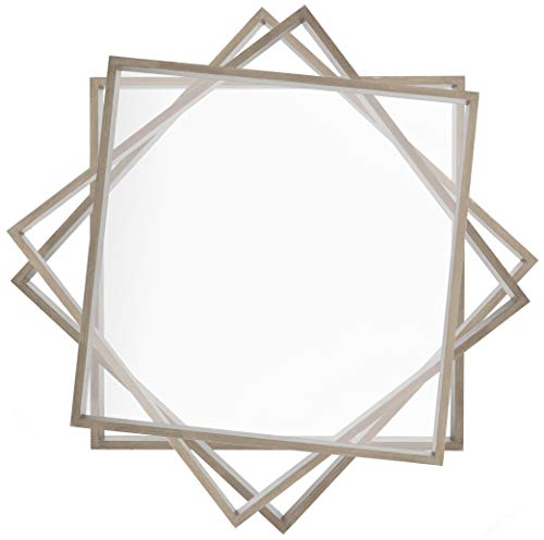 Safavieh Home Collection Anwen Mid-Century Geometric Light Oak and Brown Wood Coffee Table