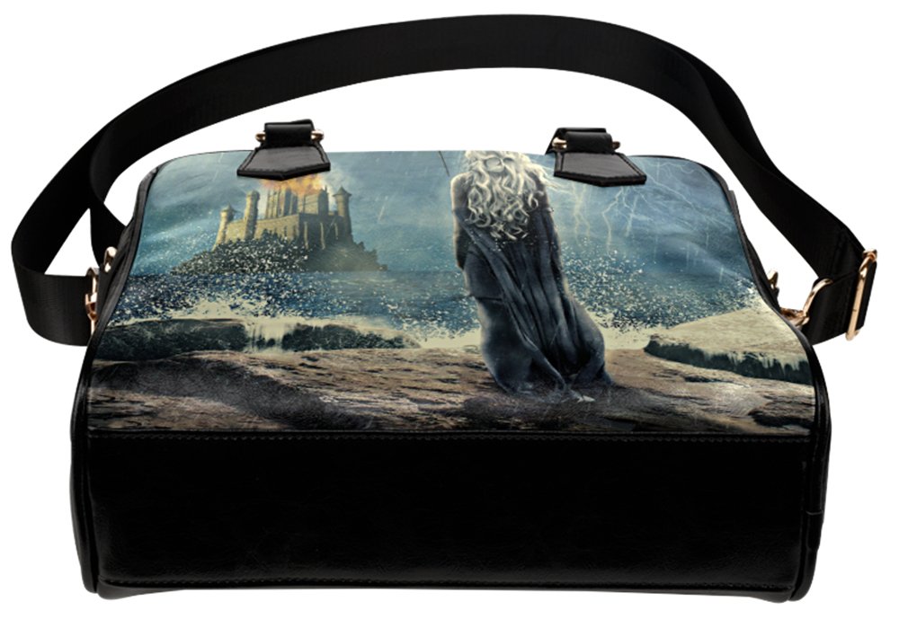 Women Female Crossbody Shoulder Top-handle Bags Shell Handbag with Daenerys Targaryen-Game of Thrones Pattern