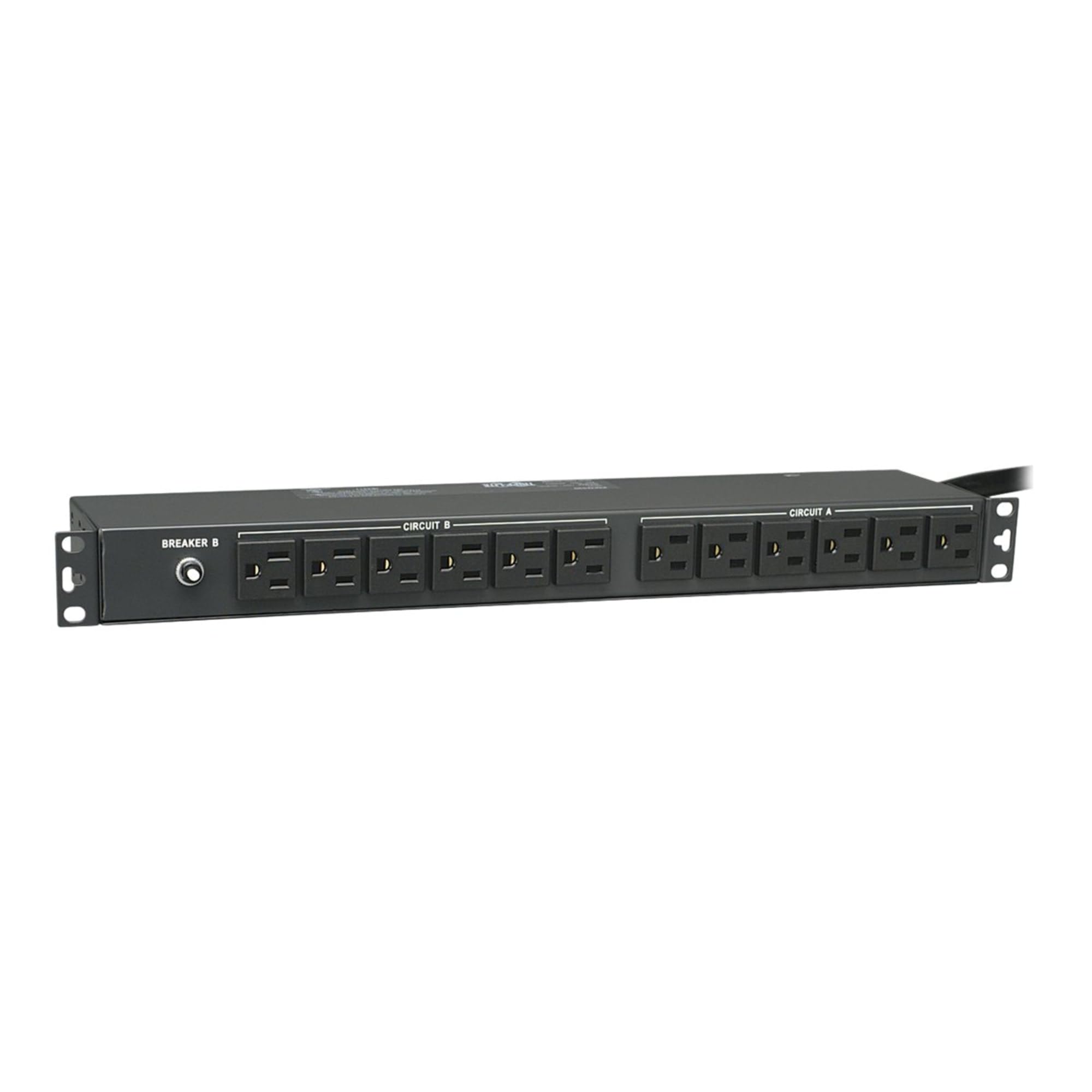 Tripp Lite Basic PDU, 30A, 24 Outlets (5-15R), 120V, L5-30P Input, 15 ft. Cord, 1U Rack-Mount Power (PDU2430)