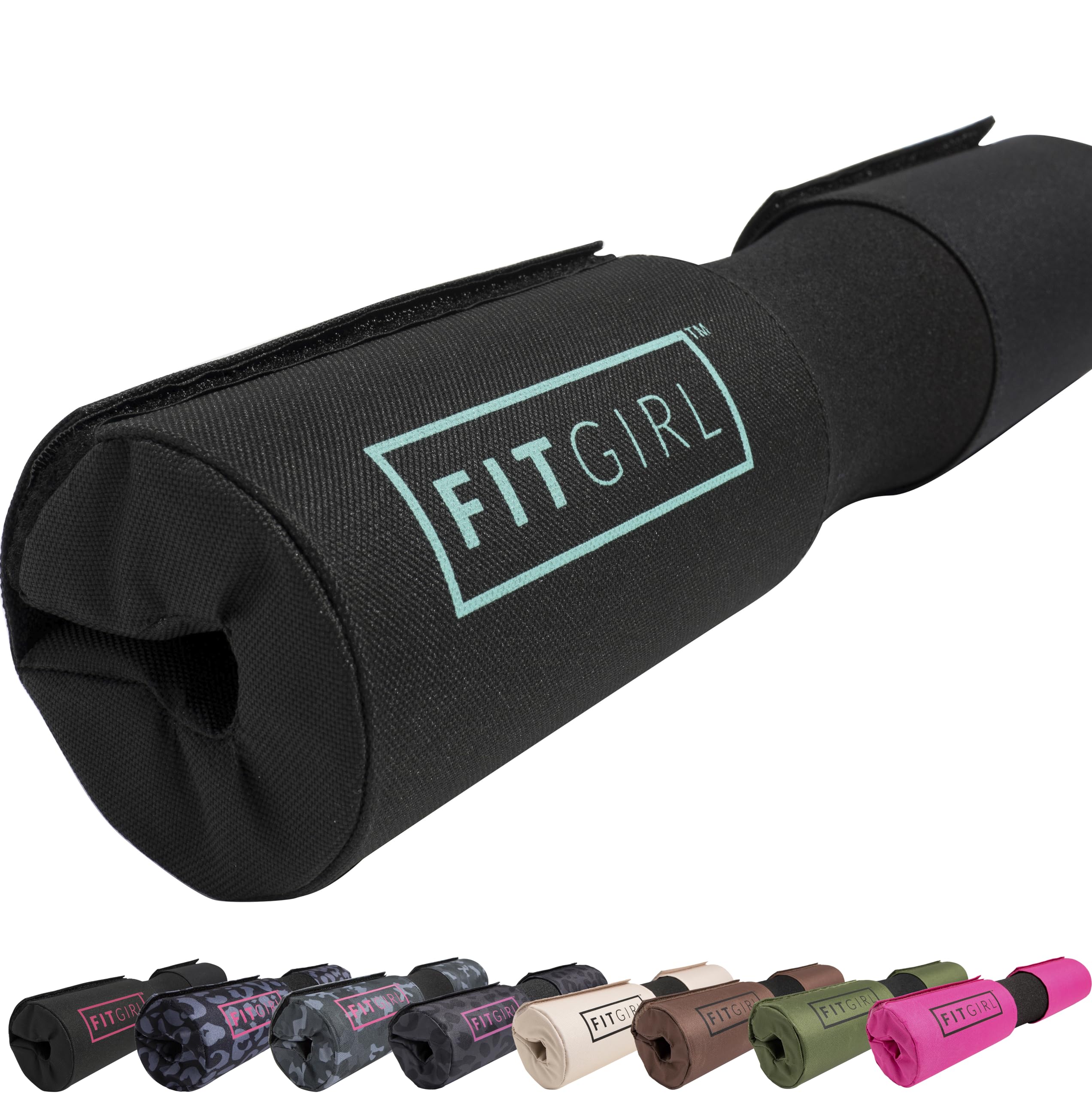 FITGIRL - Squat Pad and Hip Thrust Pad for Leg Day, Barbell Pad Stays in Place Secure, Thick Cushion for Comfortable Squats Lunges Glute Bridges, Works W Olympic Bar and Smith Machine (Mint)