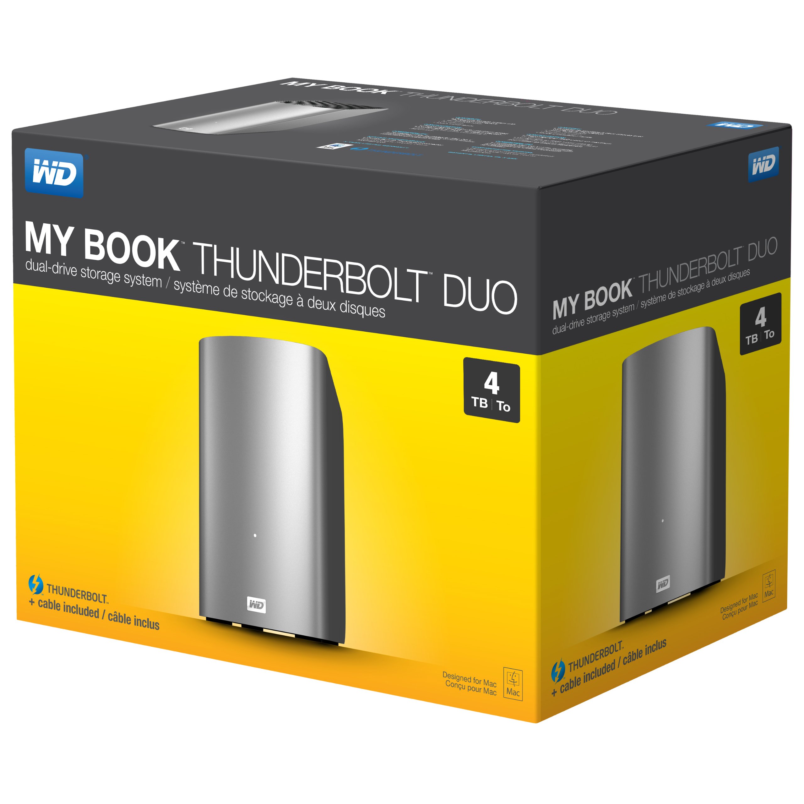 WD 4TB My Book Thunderbolt Duo Desktop RAID External Hard Drive - Thunderbolt - WDBUTV0040JSL-NESN