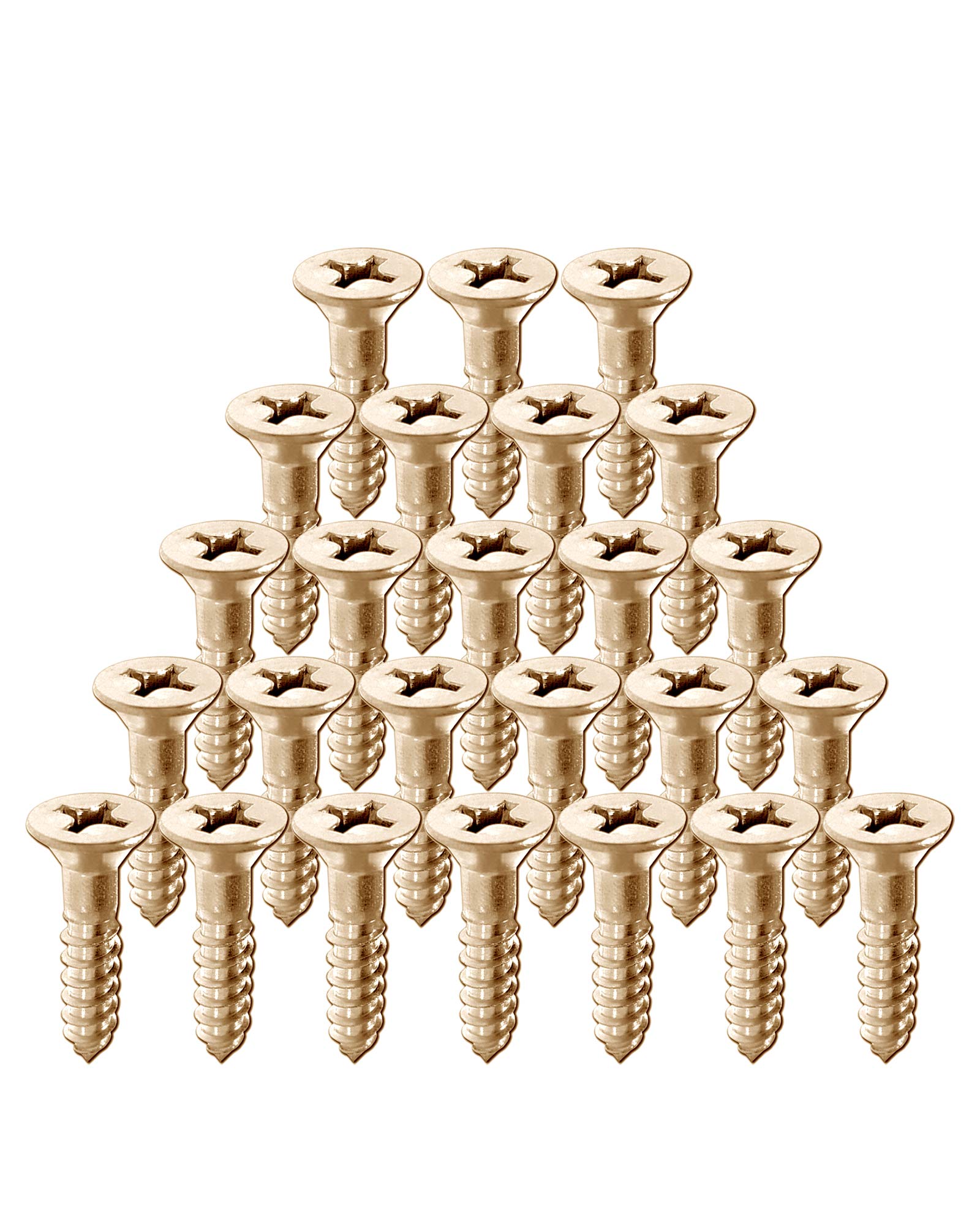 Solid Brass Screws Wood Screws Woodworking Clamps Pocket Hole Screws Fat Wood Drywall Screws Flat Head Cut So Deep Deck Screws #6 X 1-1/2'' (25 Pcs) Super-Deals-Shop