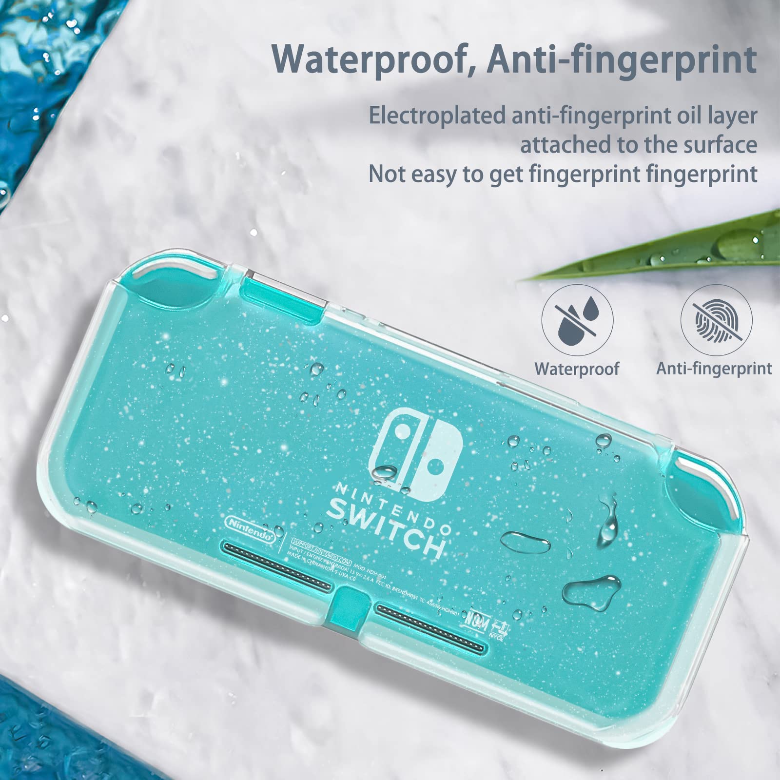 DLseego Protective Case for Nintendo Switch Lite, Glitter Bling Soft TPU Cover with Shock-Absorption and Anti-Scratch Design Protective Case - Crystal Glitter