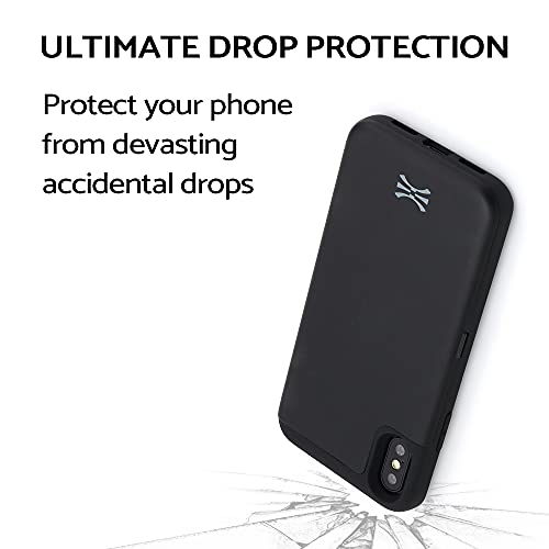 TORU Wallet Case for iPhone X - Matte Black Solid