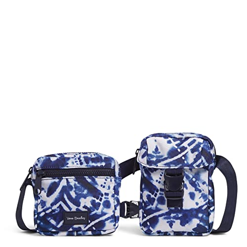 Vera Bradley Women's Recycled Lighten Up Reactive Convertible Belt Bag Sling Crossbody Bag, Island Tie-Dye, One Size