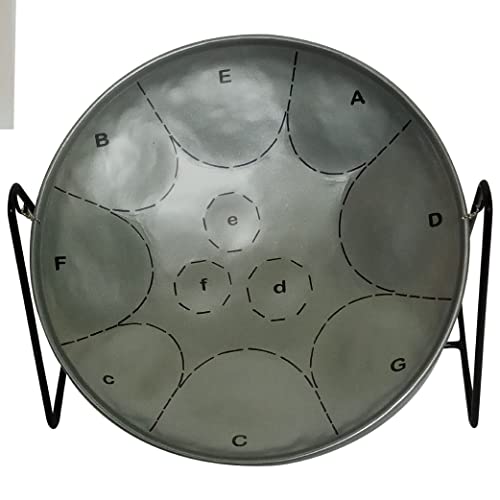 Miniature Steelpan (Steel Drum) 12 Inch Diameter 11 Notes with Instructional Book with Music from Trinidad & Tobago - Silver