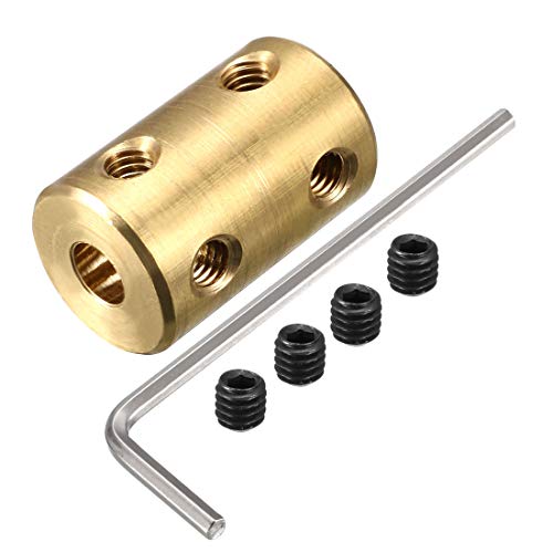 uxcell 4mm to 5mm Bore Rigid Coupling 22mm Length 14mm Diameter Motor Shaft Coupler Connector Copper