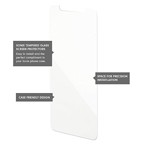 Sonix Clear Case for iPhone Xs Max and Tempered Glass Screen Protector [Military Drop Test Certified] Clear Case and Screen Protector Bundle Pack for Apple iPhone Xs Max