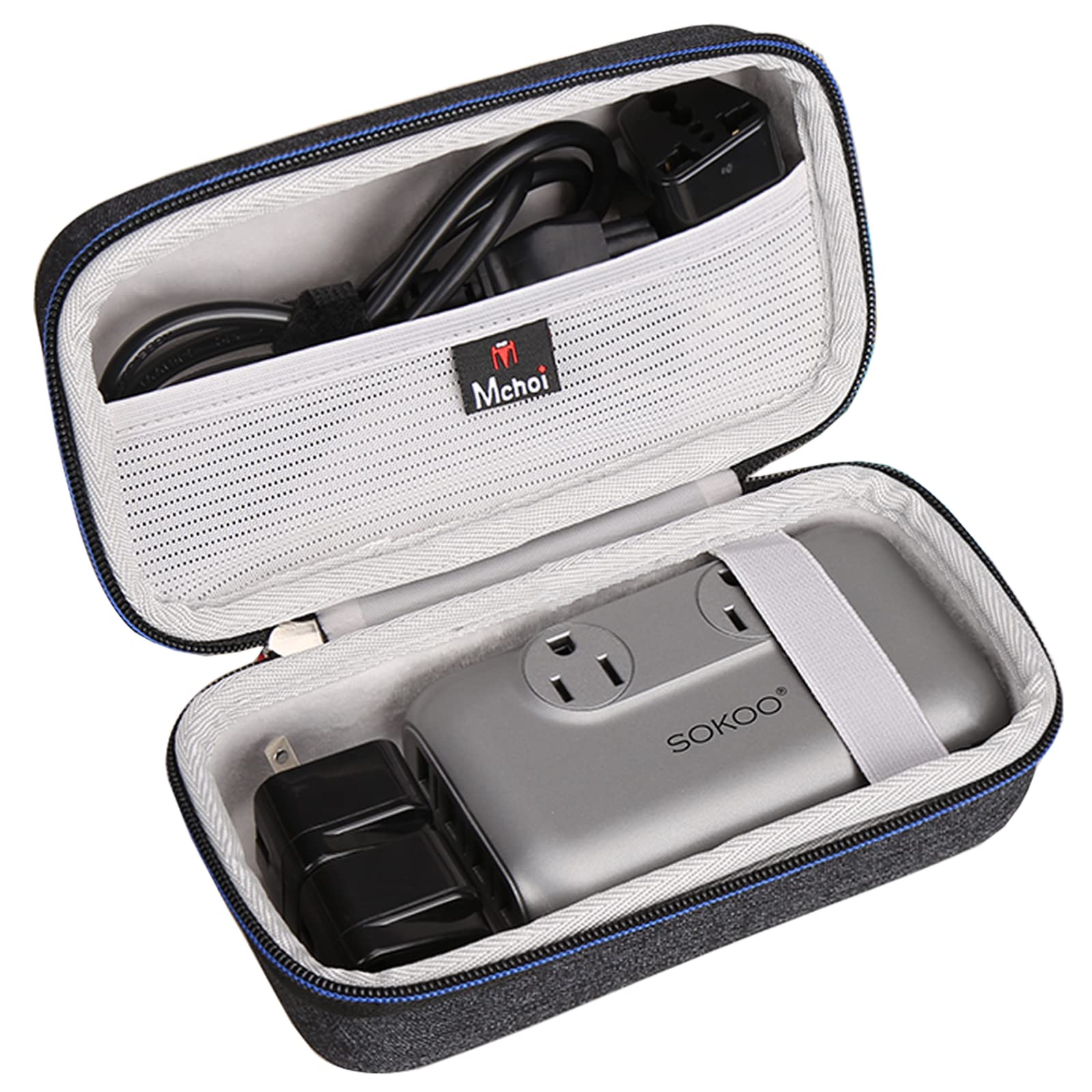Mchoi Hard Portable Case for SOKOO 230-Watt Step Down 100-220V to 110V Voltage Converter, Case Only Grey