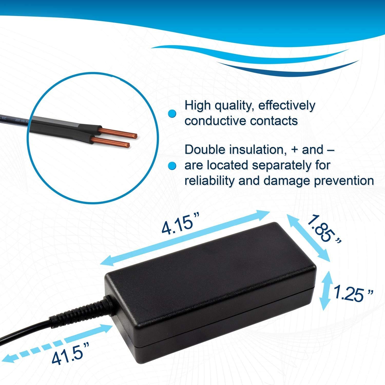 HQRP AC Adapter 110V to 12V 5Amp Converter Compatible with Winegard GM-1518 Carryout Automatic Portable Satellite TV Antenna, P-75 P-20 Koolatron Kool Kaddy 36 Quart Cooler Refrigerator Mini-Fridge