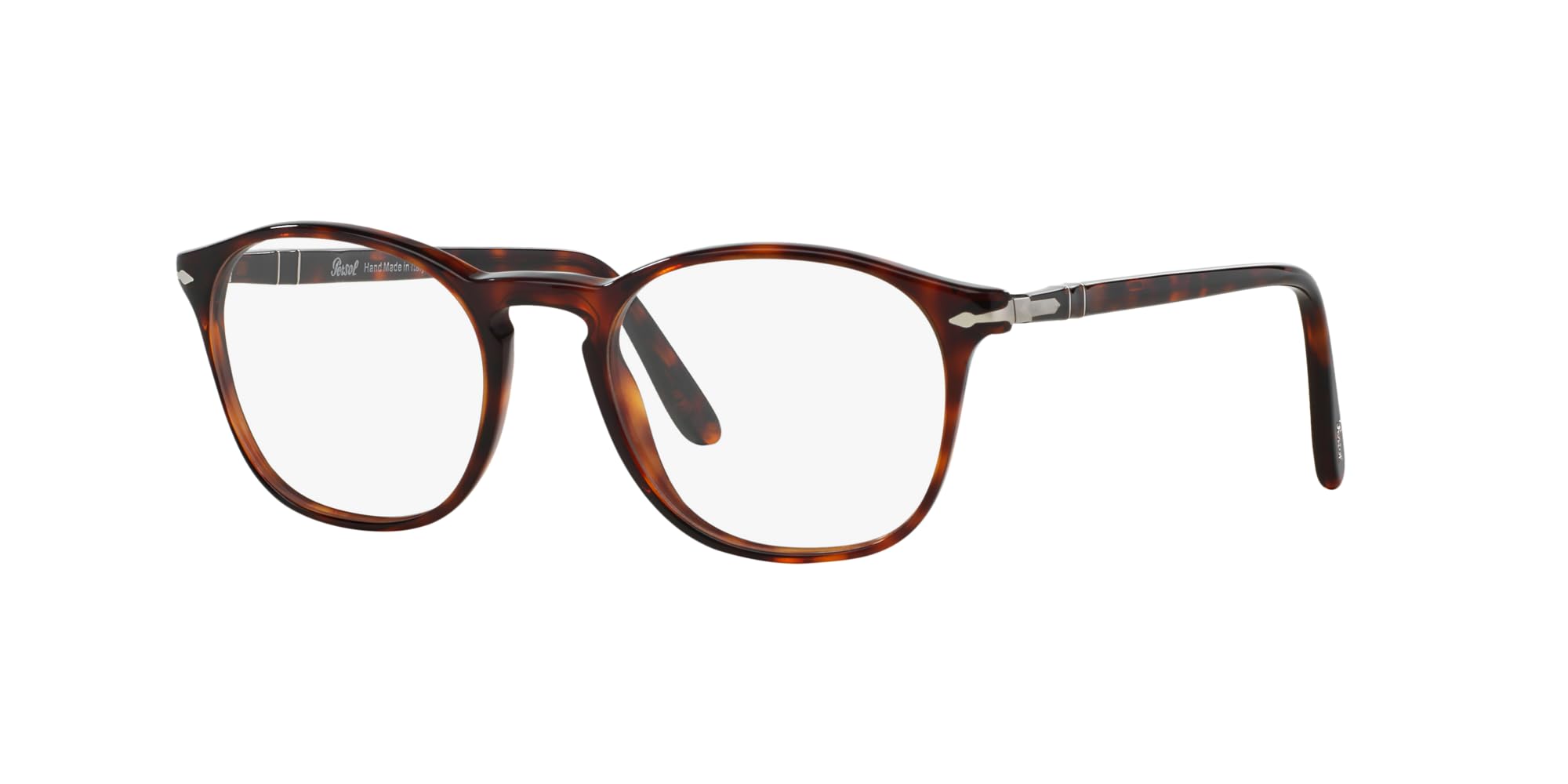 Persol PO3007V Square Prescription Eyewear Frames, Havana/Demo Lens, 52 mm
