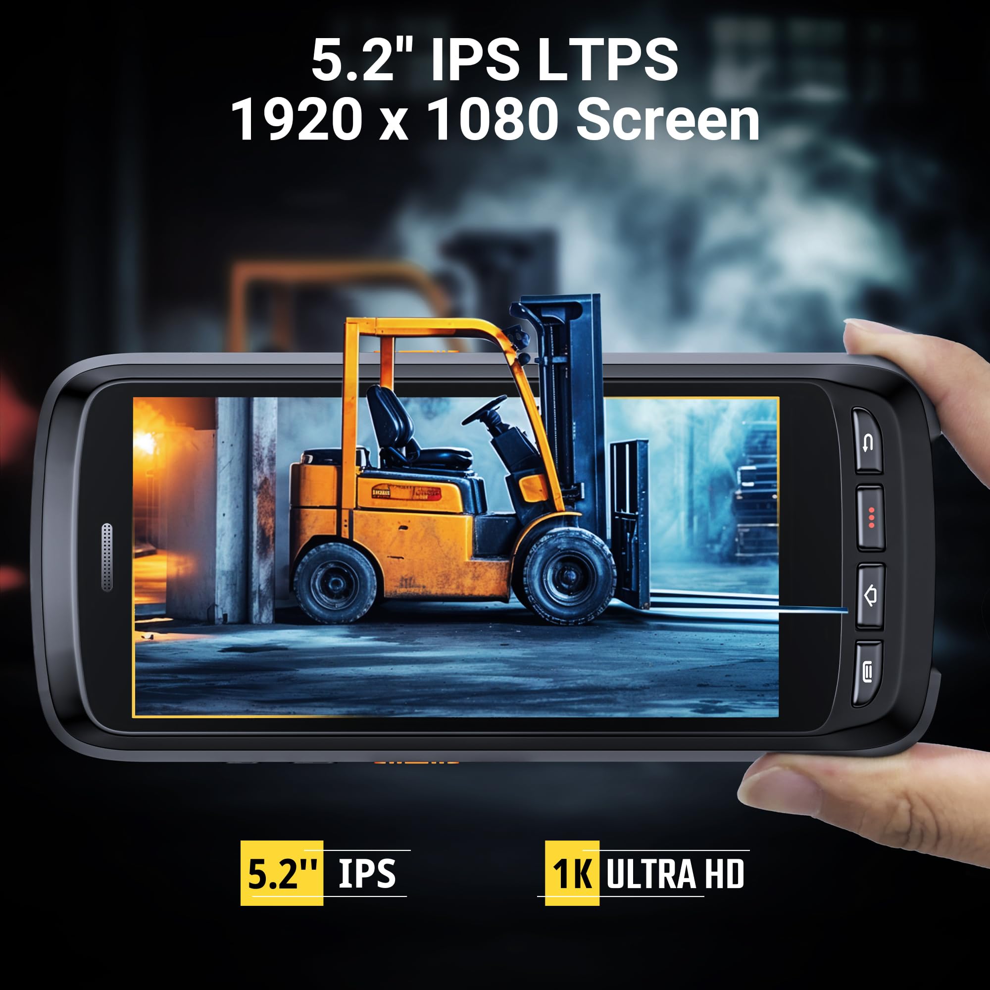 Tera Android 11 Barcode Scanner PDA: with Charging Cradle Pistol Grip 8000mAh Extra Large Battery Handheld Mobile Computer 5.2β Full Touch Screen Zebra 2D Scan IP65 Graded Inventory Scanner P172