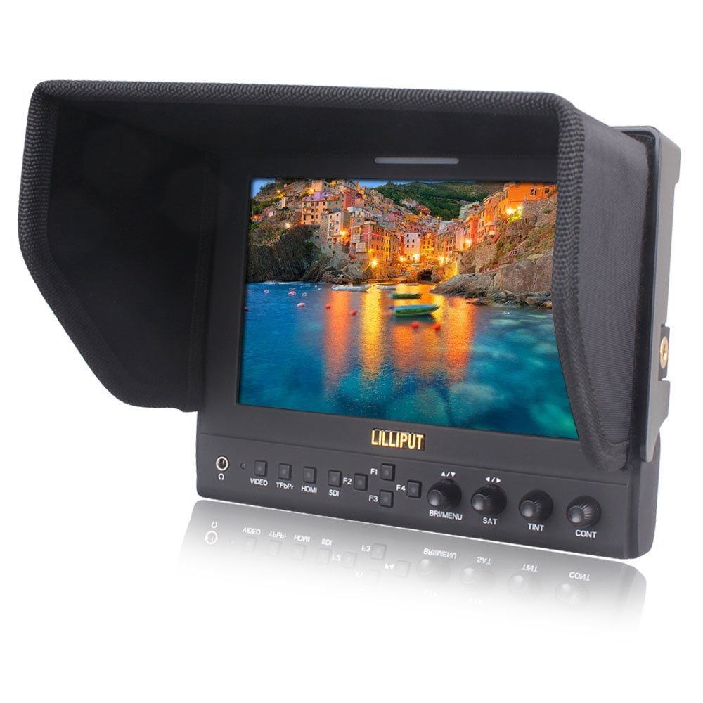 Professional Lilliput 663/o/p 7" 1280x800 IPS Peaking Focus Hdmi in + Output 1080p Monitor with Tally Input By Viviteq Inc