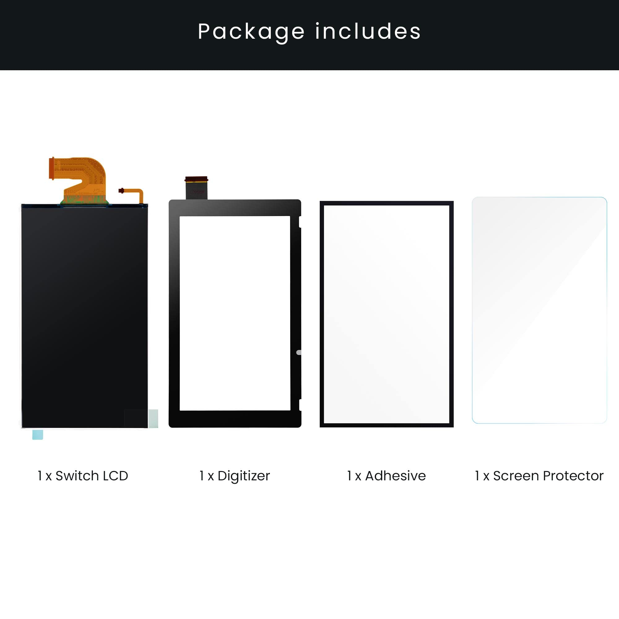 Avericht Replacement LCD Screen and Touch Screen for Nintendo Switch (HAC-001), Included Screen Protector and Adhesive