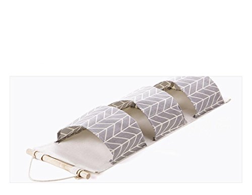 YJYdada 3 Grids Wall Hanging Storage Bag Organizer Toys Container Decor Pocket Pouch (Gray)