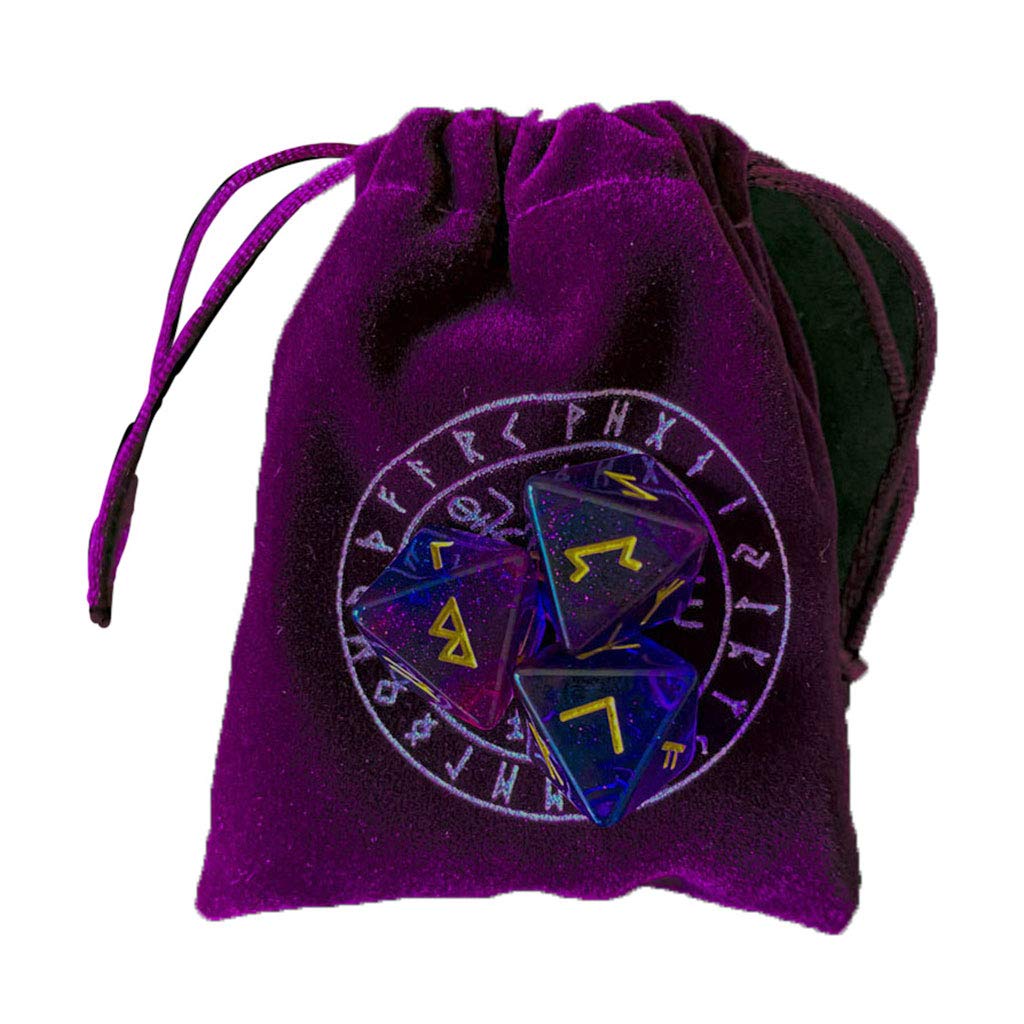 QYIYA 3 Pcs 8-Sided Rune Dice Resin Assorted Polyhedral Dice Set Divination Game Toys