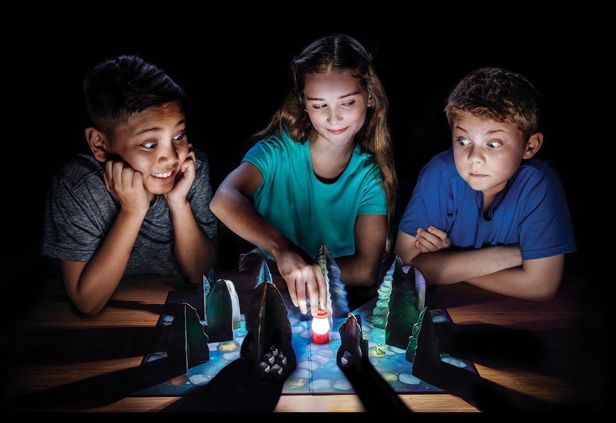 ThinkFun Shadows in The Forest - Unique Play-in-The-Dark Board Game | Ideal for Kids and Adults | Stimulating Brain Teaser | Innovative Gameplay