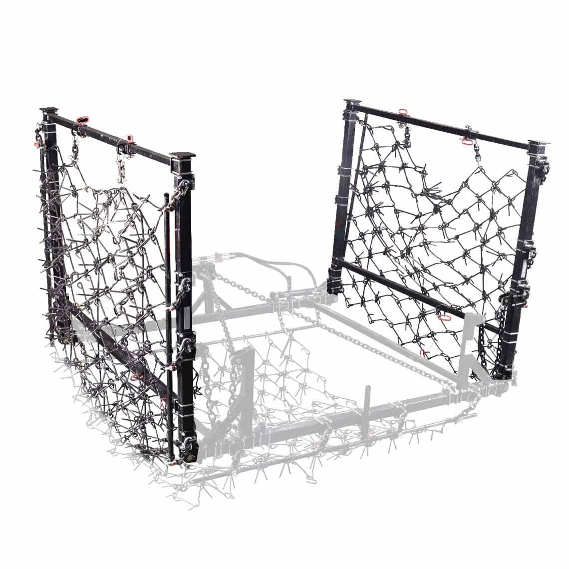 Titan Attachments 6' x 8' Hydraulic Harrow Wing Kit Fits 8 FT Harrow Drawbar, Drag Chain Harrow Attachment Landscaping