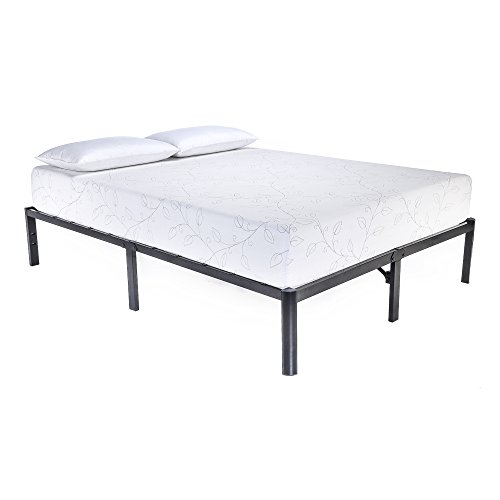 V&LX 14 inch Tall (Queen) Heavy-Duty Steel Slats/1.0T Steel Frame/V1401/Bed Frame (Queen)