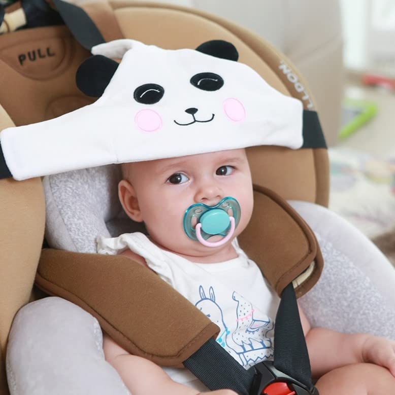 Pssopp Toddler Car Seat Adjustable Head Strap Support Panda Pattern Car Seat Sleeping Headband for Kids Toddlers Infants(Panda Fixing Strap)