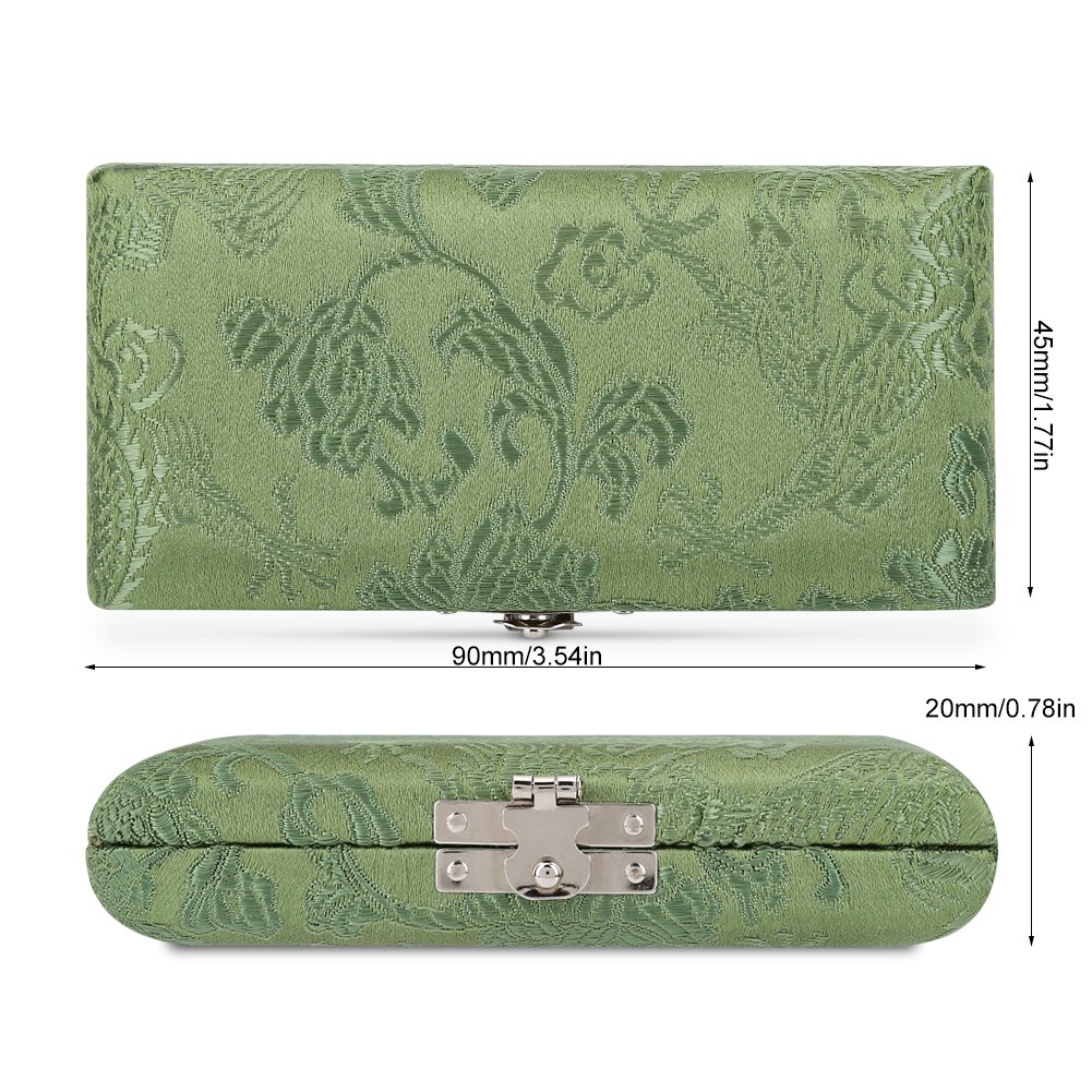 Oboe Case, Wooden & Silk Cloth Cover Oboe Storage Holder Box Protector Bag for 3pcs Oboe Reeds