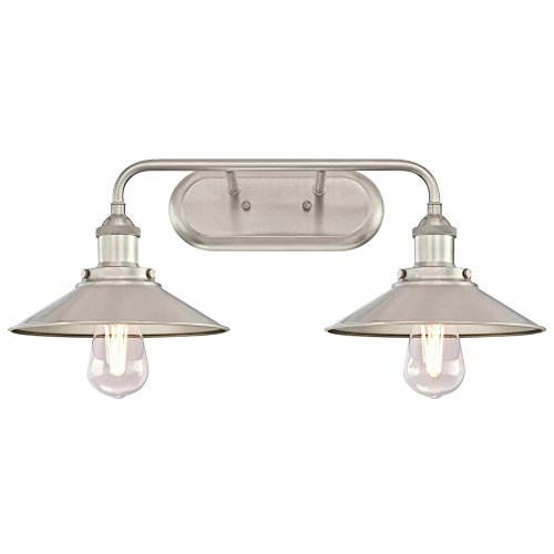Westinghouse Lighting 6336300 Maggie Two-Light Indoor Wall Fixture, Brushed Nickel Finish 2