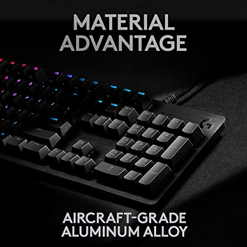 Logitech G513 RGB Backlit Mechanical Gaming Keyboard with GX Blue Clicky Key Switches (Carbon)