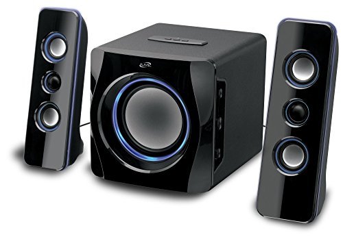 iLive Bluetooth Speaker System with Built-In Subwoofer, 7.28 x 8.86 x 7.28 Inches, Black (iHB23B)