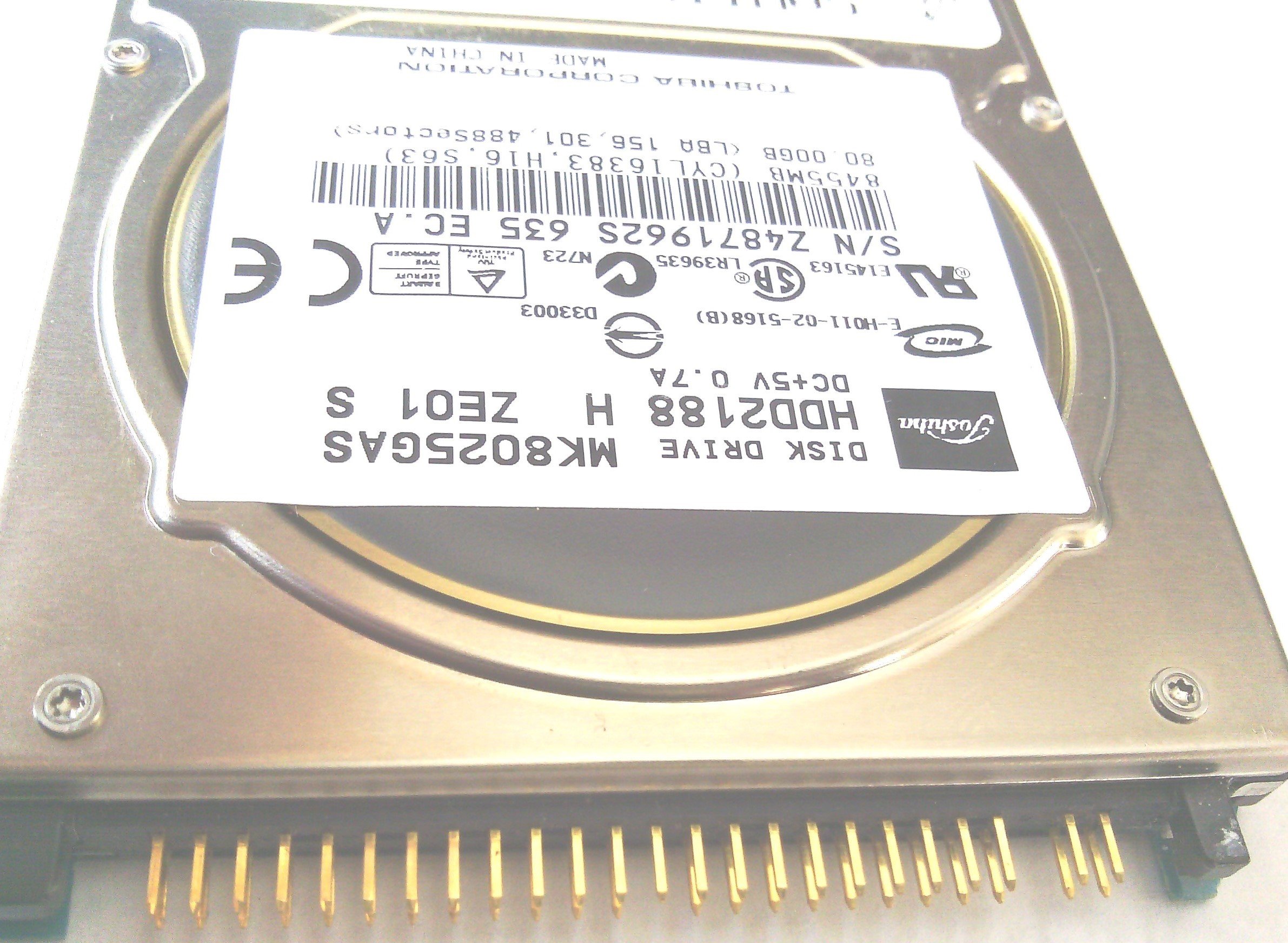 Toshiba 80GB UDMA/100 4200RPM 2.5-in 9.5mm Notebook Hard Drive