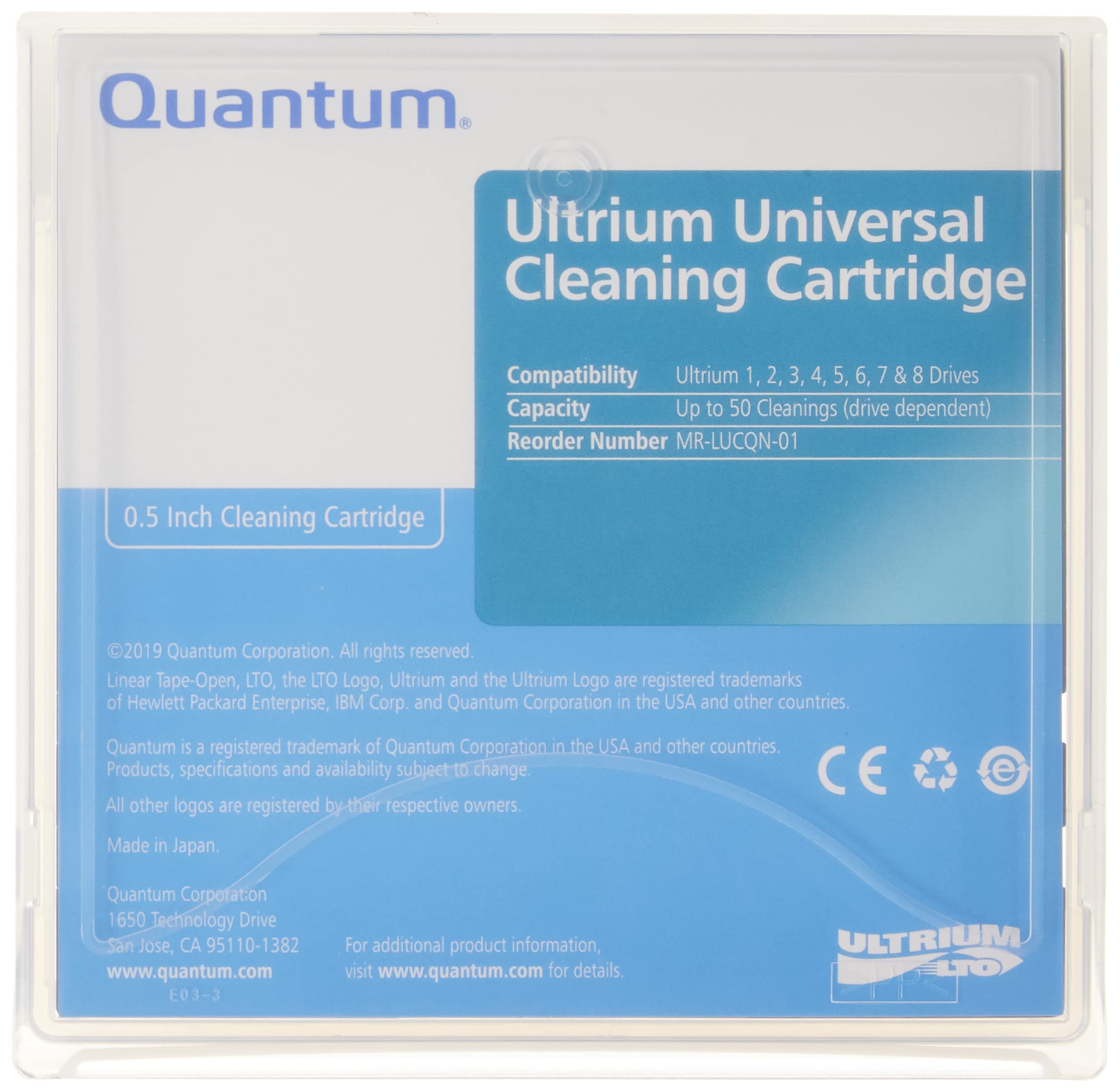 Quantum LTO Ultrium x 1 - Cleaning Cartridge (MR-LUCQN-01), Black