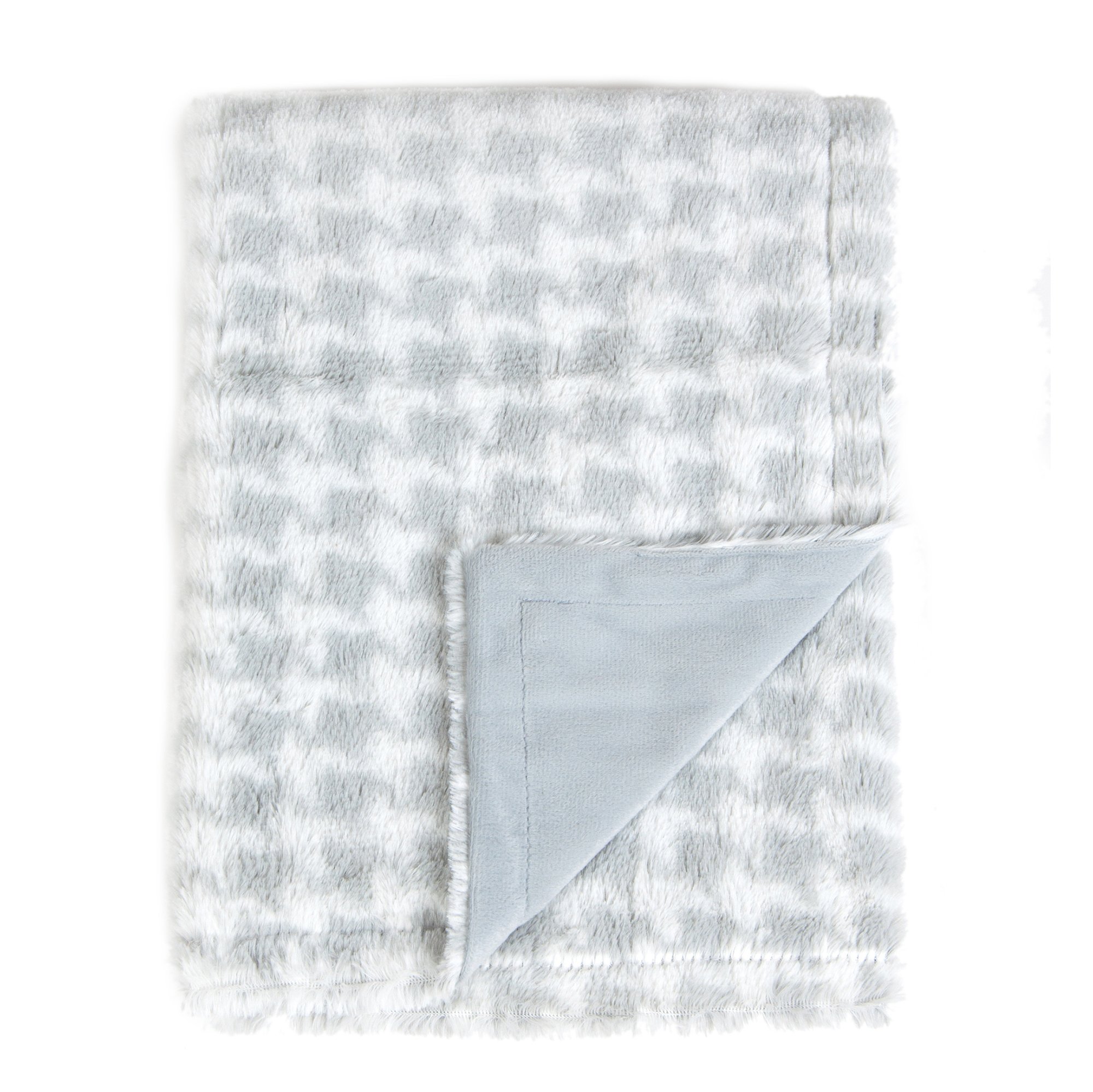 Tadpoles Lightweight Plush Double Layer Baby Blanket, Baby Swaddle Blanket, Crib Blanket, Receiving Blanket, Super Soft Blanket (30”x36”, Grey Houndstooth Print)