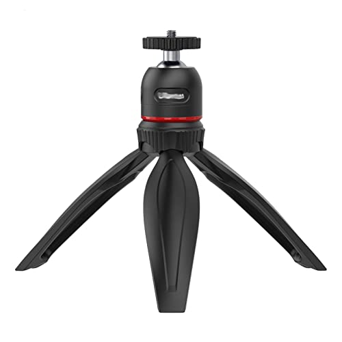GZQDX Tabletop Mini Camera Tripod for Phone Stand 1/4 Inch Screw 1.5kg Load Capacity for DSLR Action Camera Live Streaming (Color : Black)