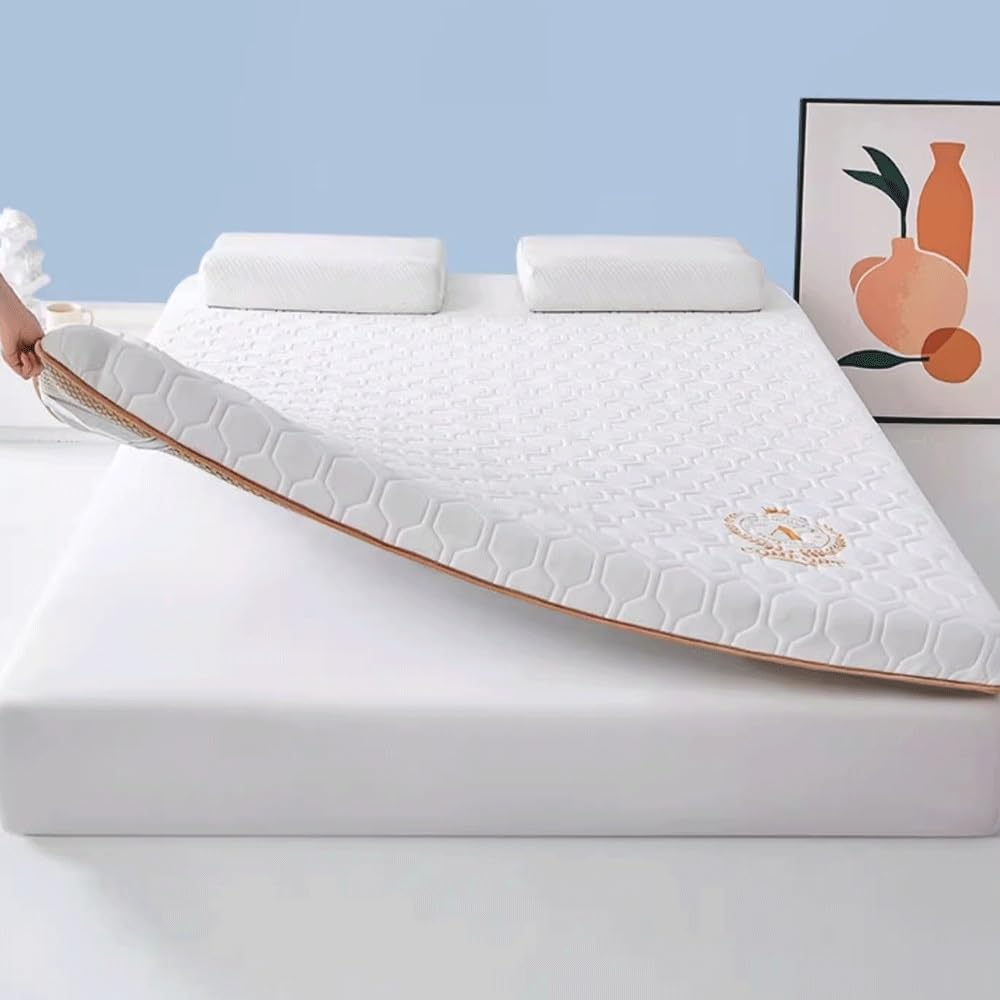 HhYyLr pallet bed Single Roll-up Mattress Breathable Tatami Memory Foam Mattress King Size Foldable Mattress Can Be Used in All Seasons (Color : Gray, Size : 180cm*200cm)