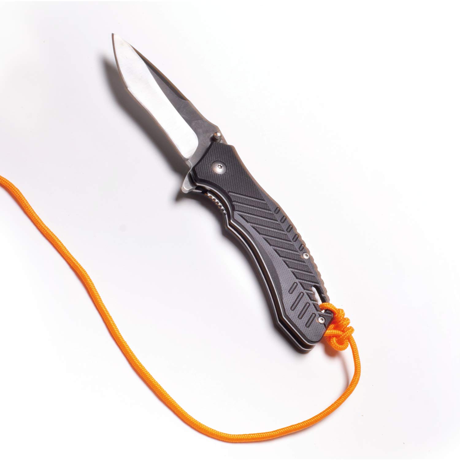 EDC Folding Pocket Knife, Tactial Hunting Knife with GF Handle and Hanging Hole, Outdoor Hunting Camping Acessories with Pocket Clip