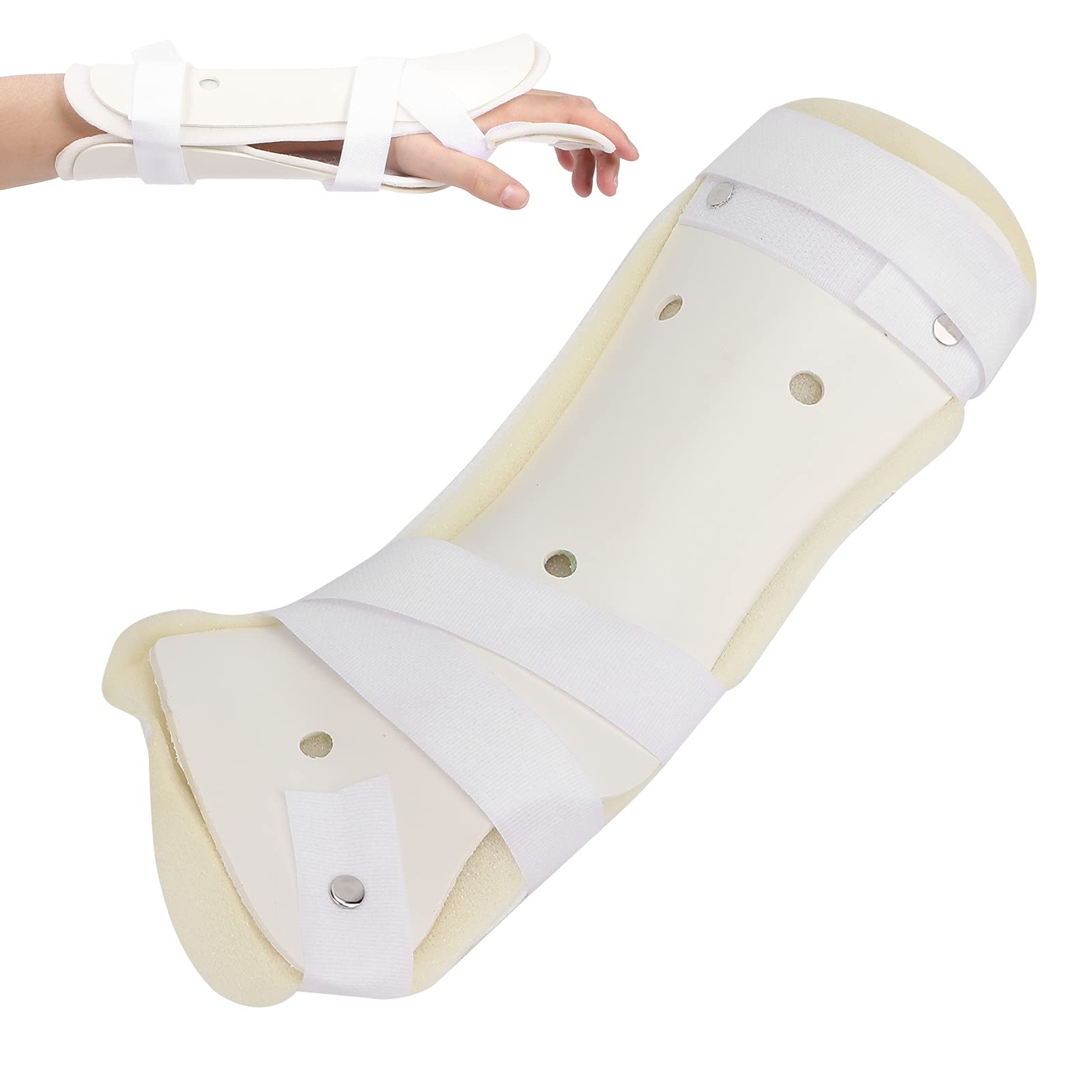 Wrist Splint, Flexible Adjustable Pain Relief Hook and Loop Fastener Wrist Brace for Sports Injuries for Patient for Postoperative Recovery(Left Hand, M)