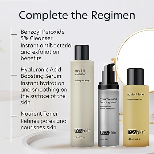 PCA SKIN 5% Benzoyl Peroxide Face Wash, Foaming Acne Facial Cleanser for Oily and Acne Prone Skin, Eliminates Existing Acne and Helps Prevent Future Breakouts, Cleanses and Calms, 7.0 oz Bottle