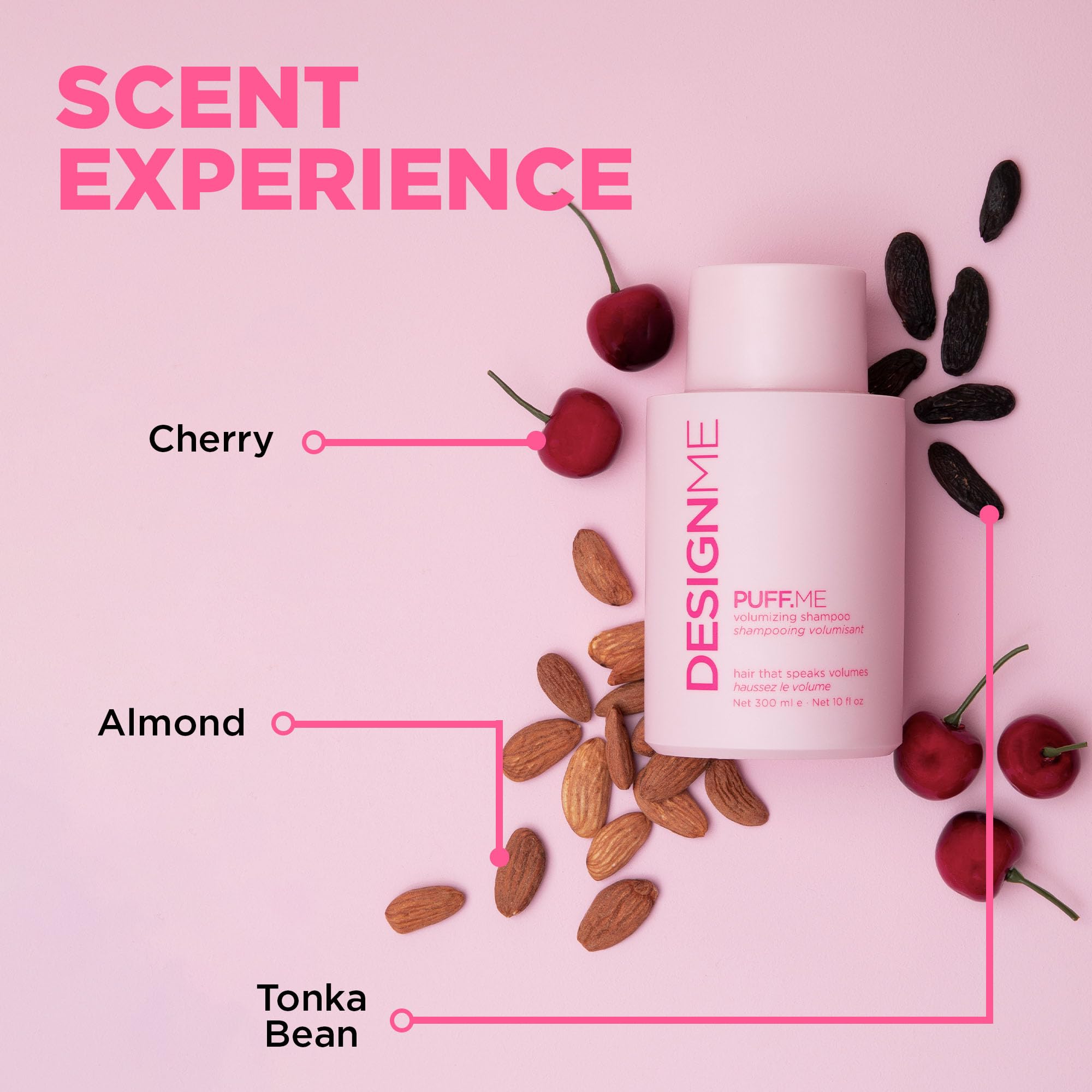 PUFF.ME Volumizing Shampoo by DESIGNME | Adds Body, Bounce & Volume for Fuller, Thicker Hair| For Fine & Medium Hair | Boosts Shine | Color-Safe, Lightweight Formula | Vegan, Paraben & Sulfate Free